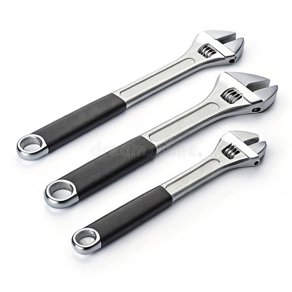 Adjustable Spanners with Anti Slip Grip Stock Illustration ...