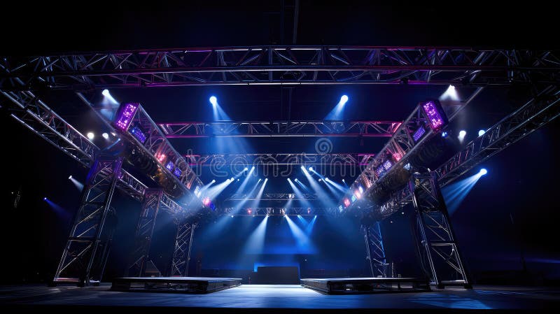 Adjustable Stage Lighting Truss Stock Illustration - Illustration of ...