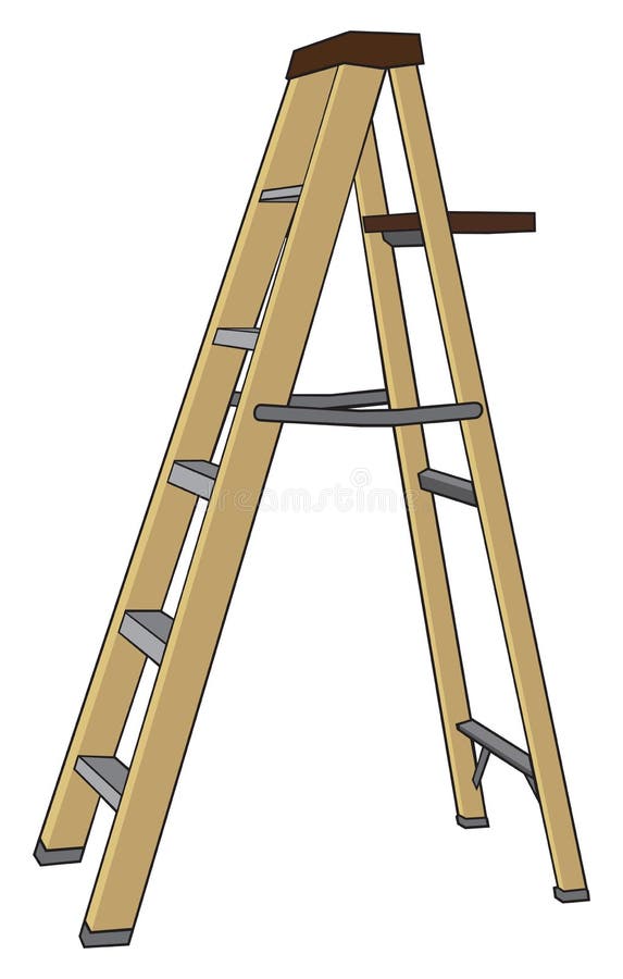 Step Ladder stock vector. Illustration of ladder, stepladder - 12624108