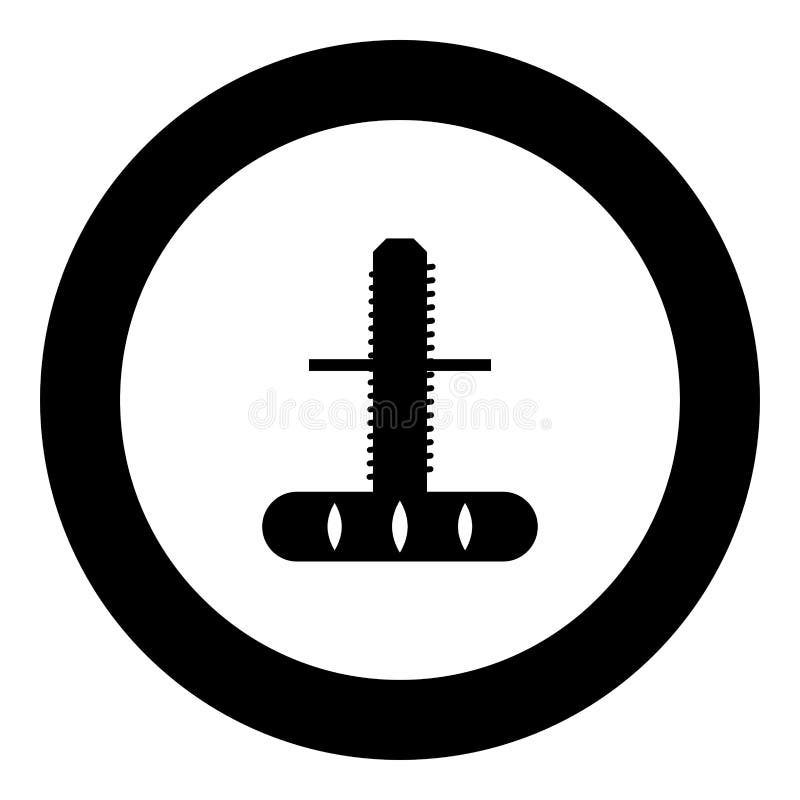 Adjustable Support Furniture Legs Icon in Circle Round Black Color ...