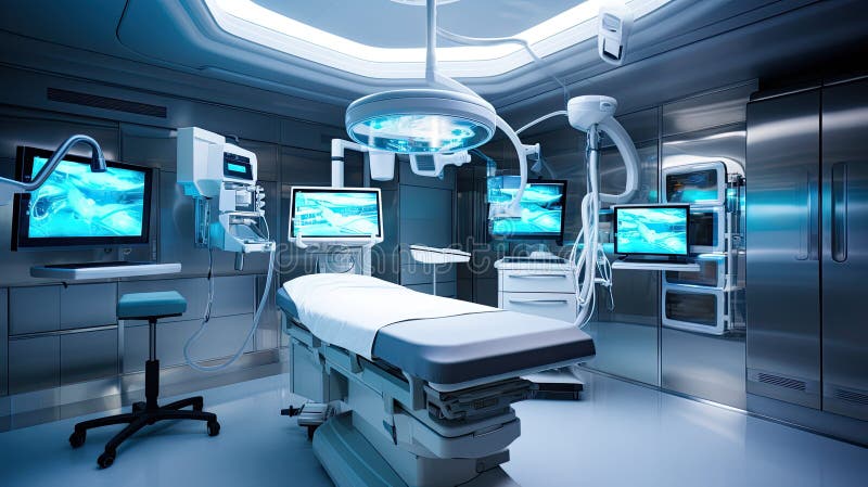 Adjustable surgery light stock illustration. Illustration of medical ...