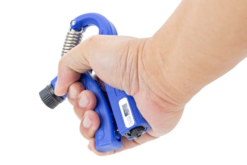 Adjustable Weighted Hand Squeezing Exercise Equipment Isolated on White ...