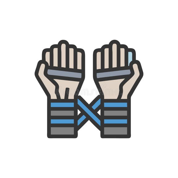 Adjustable Weighted Wrist Wraps for Optimal Support Stock Illustration ...