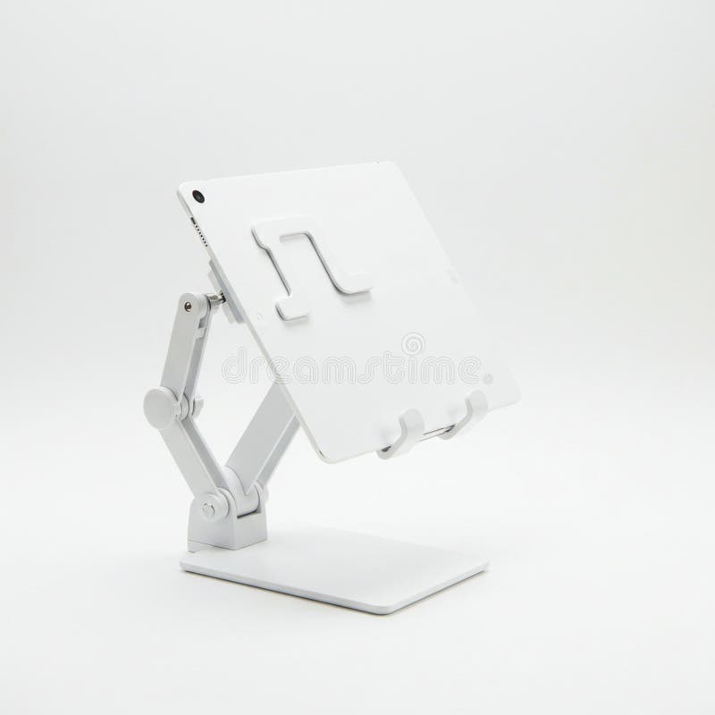 Adjustable White Tablet Stand with a Sleek, Minimalist Design. Made of ...