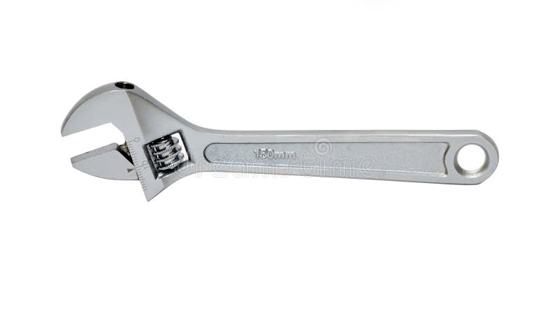 Adjustable wrench stock photo. Image of tool, silver - 10870918