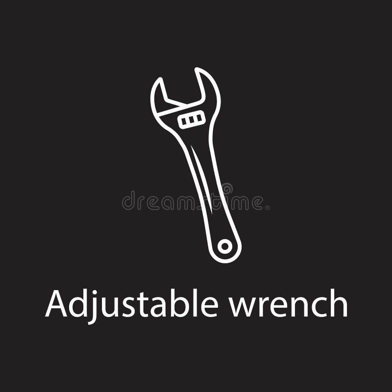 Adjustable Wrench Icon Icon. Simple Element Illustration. Adjustable ...