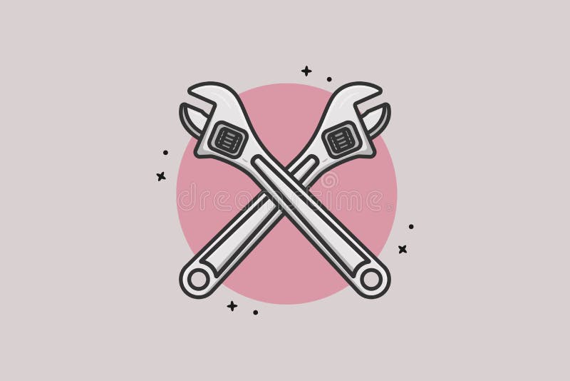 Pipe Wrench Cross Stock Illustrations – 454 Pipe Wrench Cross Stock ...