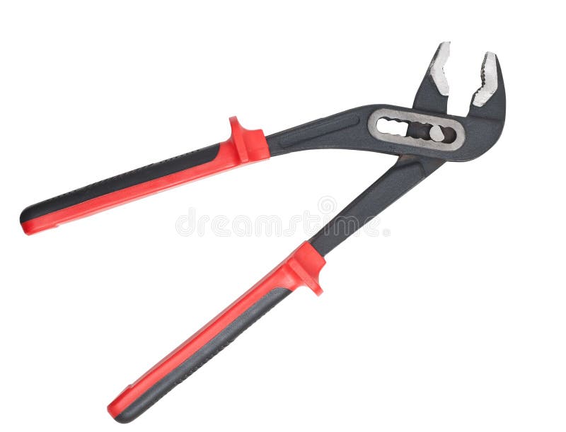 Adjustable Wrench with Red Handle Isolated Clipping Path Stock Photo ...