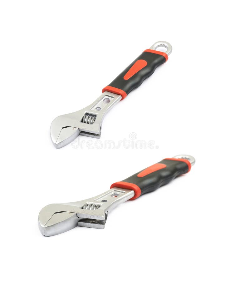 Adjustable Wrench Tool Isolated Stock Photo - Image of fixing, handle ...