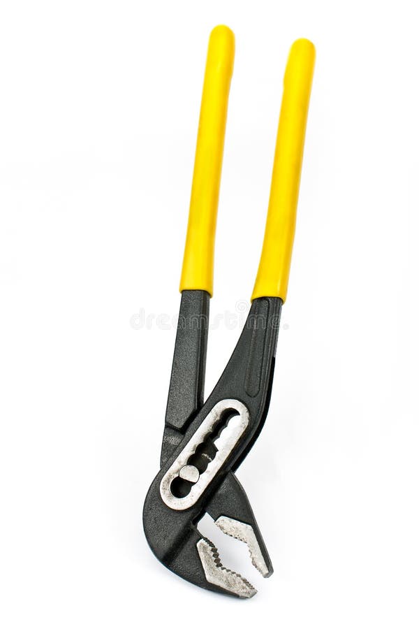 Adjustable Wrench with a Yellow Handle Stock Image - Image of ...