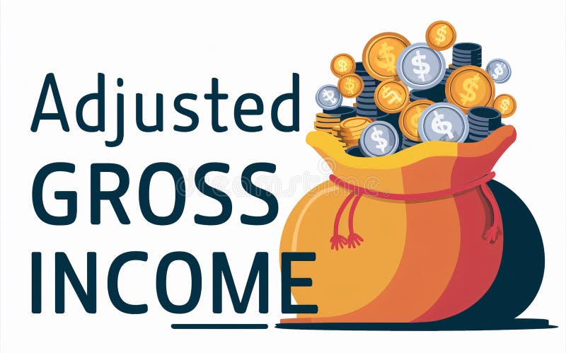 Illustration of the Text Adjusted Gross Income Stock Illustration ...