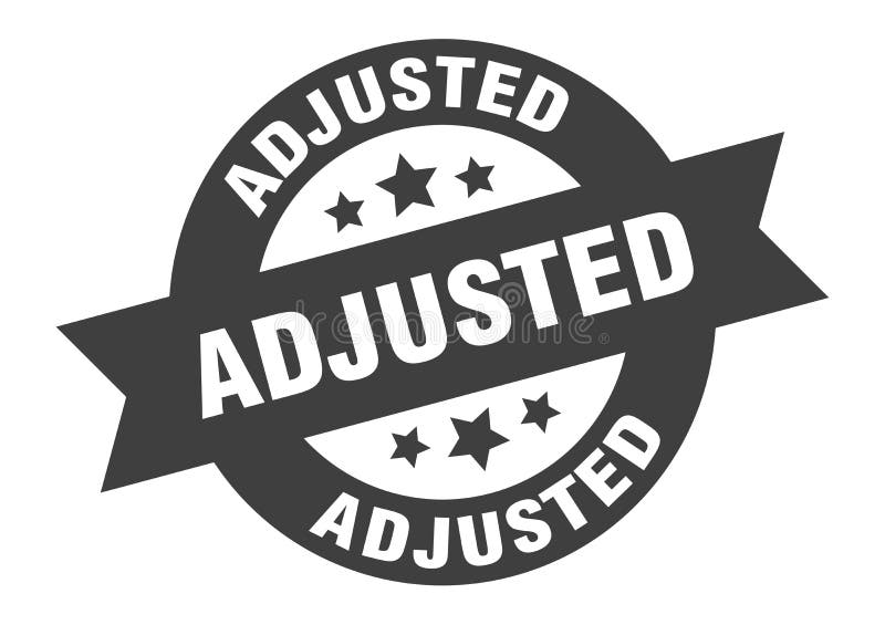 Adjusted Sign. Round Ribbon Sticker. Isolated Tag Stock Vector ...