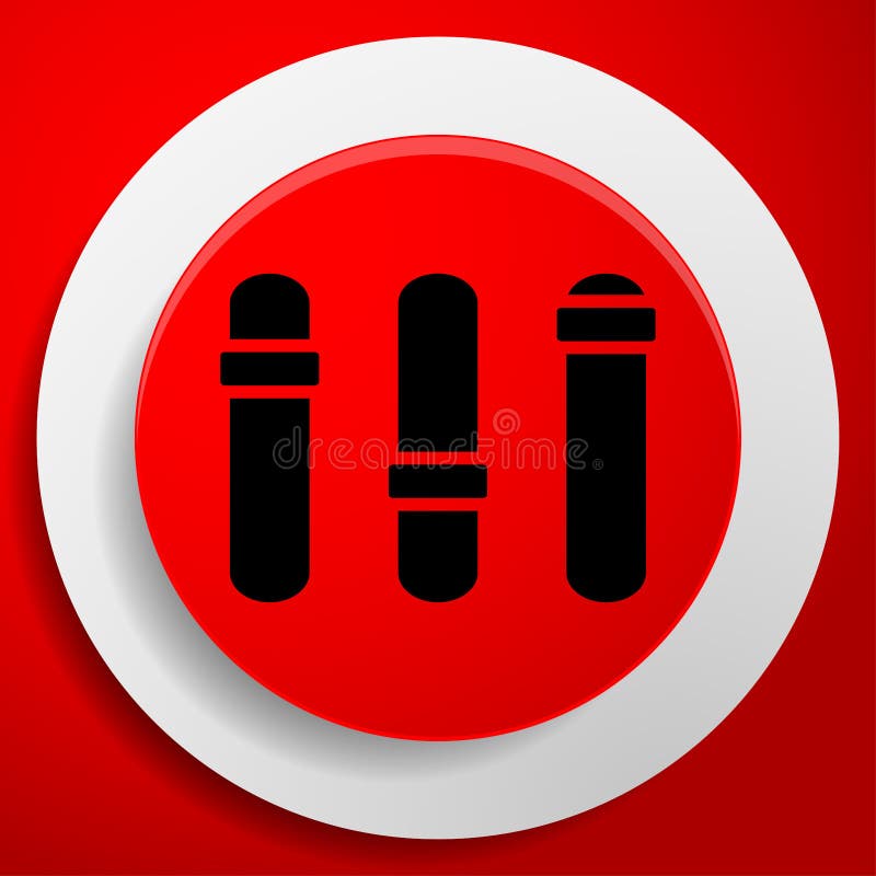 Adjuster, Slider, Tuner, Fader Bars with Levers, Knobs Stock Vector ...