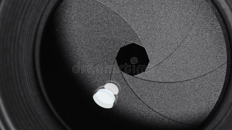 Adjusting the Aperture of a Digital Camera Lens Stock Footage - Video ...