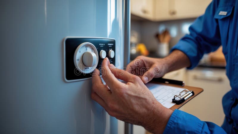 Adjusting Appliance Settings: a Technician Ensures Proper Functionality ...