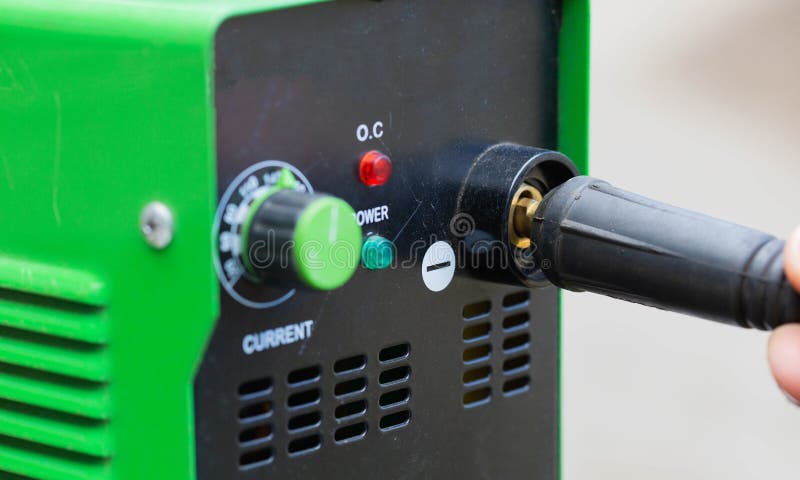 Adjusting the Current Strength on a Modern Welding Machine. Welding Arc ...