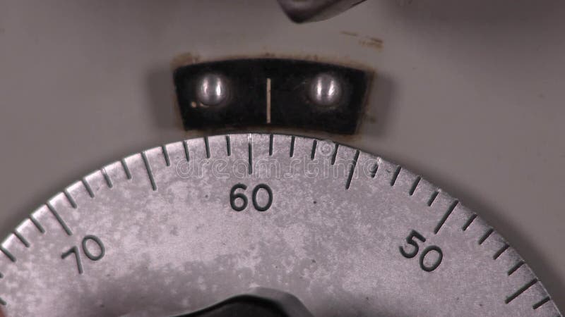 Adjusting dial decreasing stock footage. Video of function - 344409478