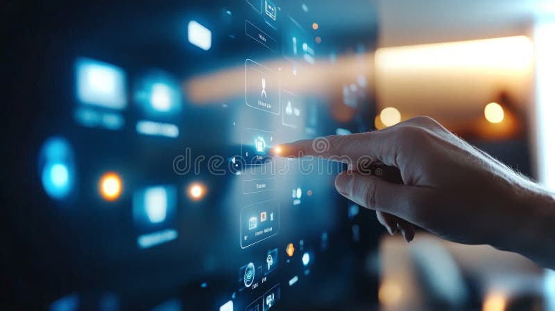 Adjusting Screen Brightness with a Fingertip on a Digital Interface in ...
