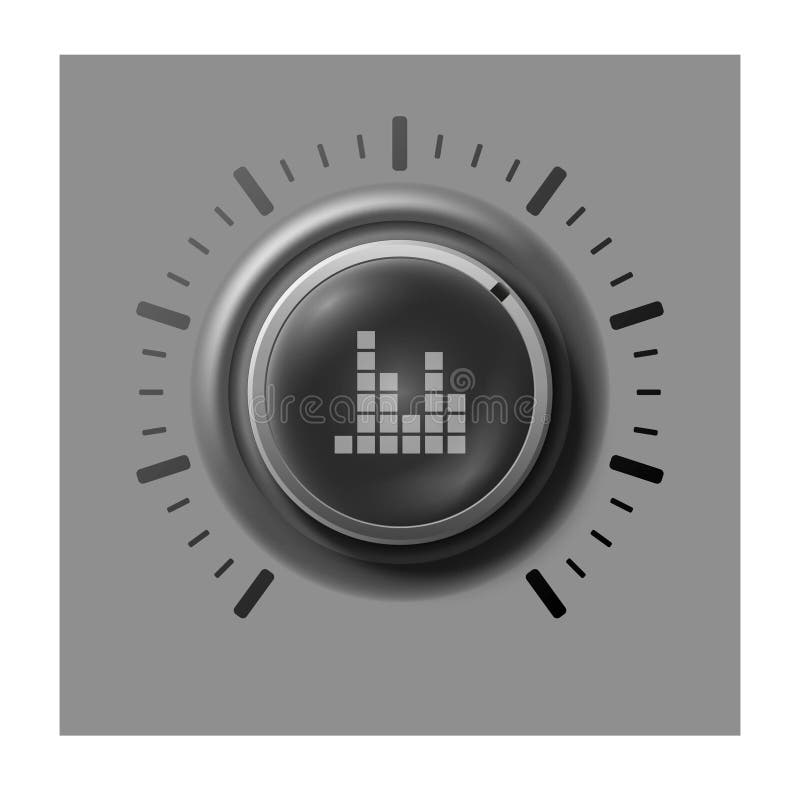 Adjustment black dial stock vector. Illustration of music - 257326605