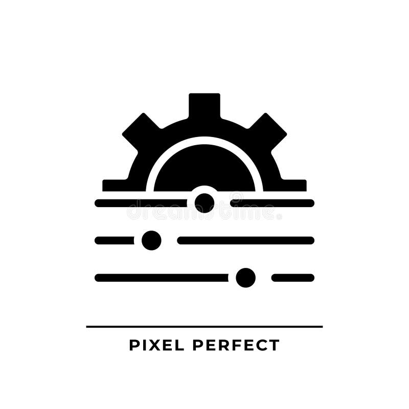 Adjustment Black Glyph Icon Stock Vector - Illustration of control ...