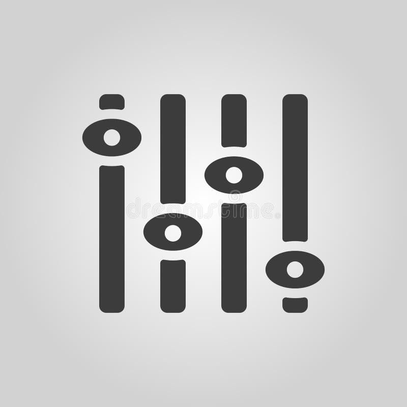 The Adjustment Icon. Regulator and Mixing, Volume, Settings Symbol ...