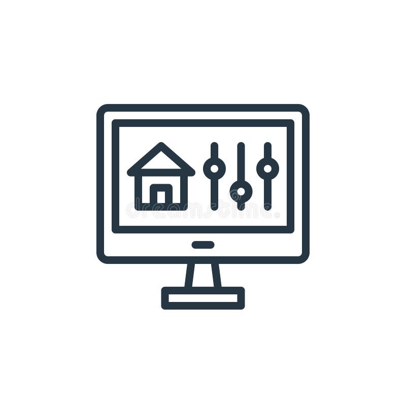 Adjustment Icon Vector from Smart Home Concept. Thin Line Illustration ...
