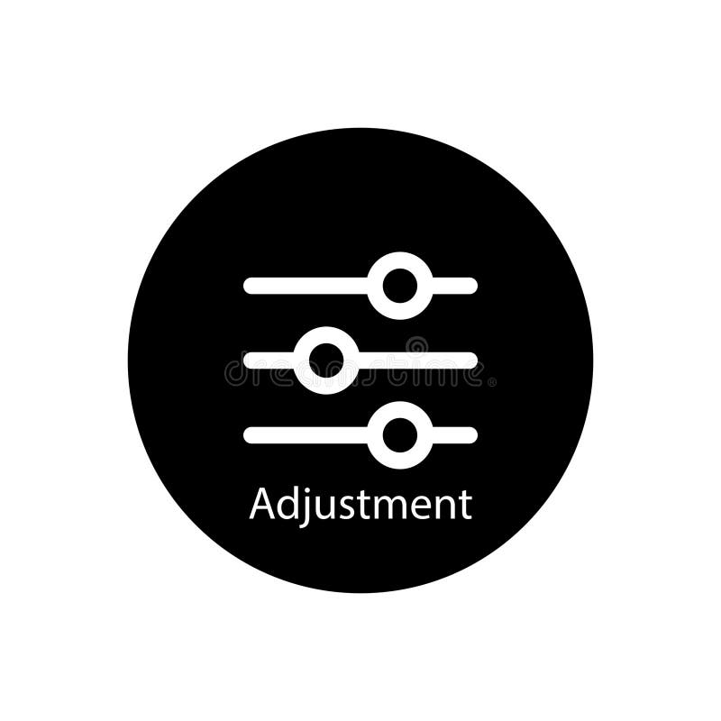 Adjustment icon vector stock vector. Illustration of media - 289433330