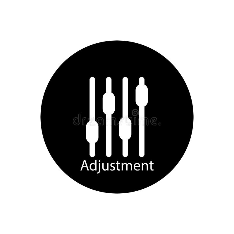 Adjustment icon vector stock vector. Illustration of element - 289433337