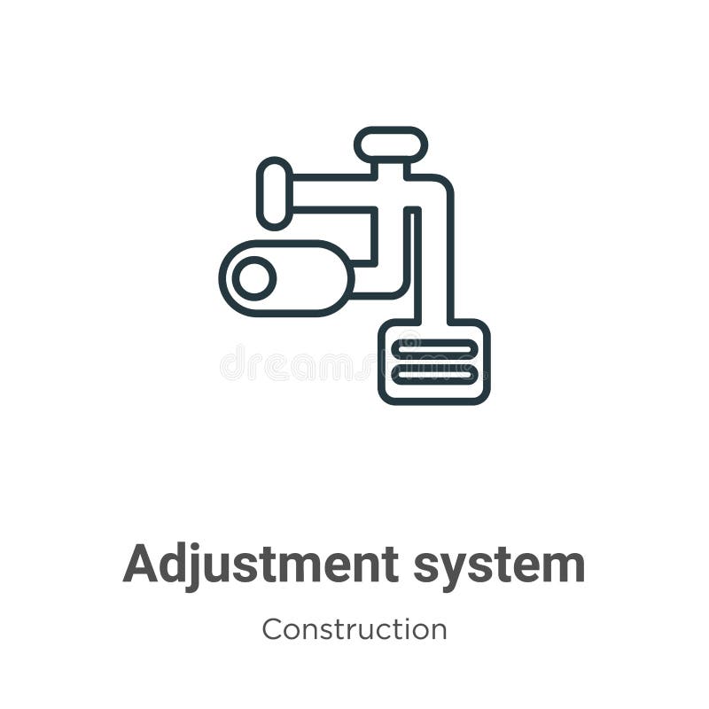 Outline Adjustment System Vector Icon. Isolated Black Simple Line ...
