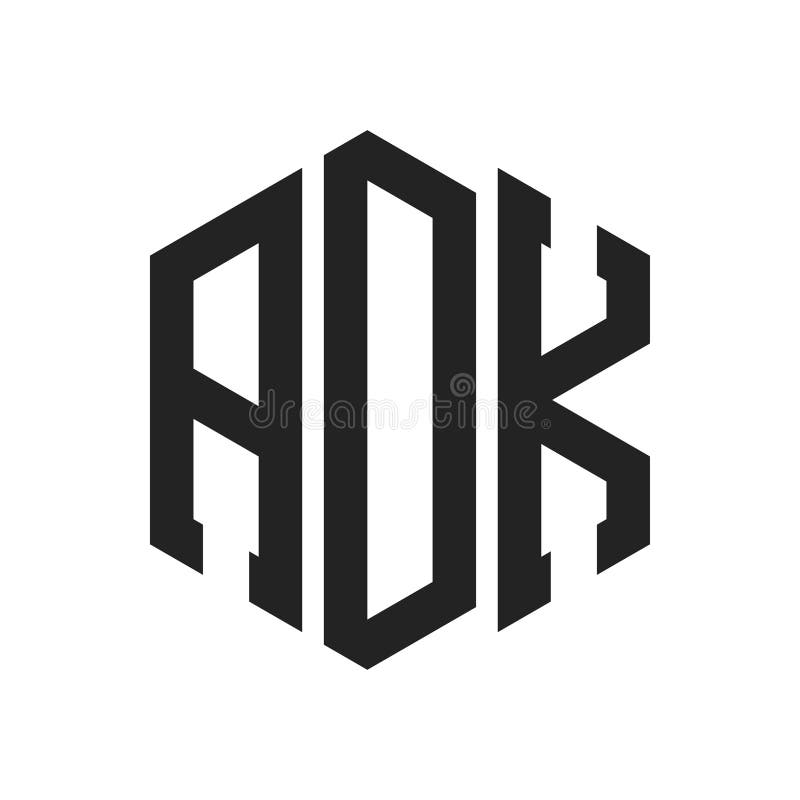ADK Logo Design. Initial Letter ADK Monogram Logo Using Hexagon Shape ...
