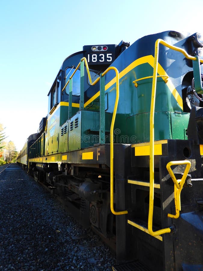 Locomotive Engine Backside View in Autumn Stock Photo - Image of autumn ...