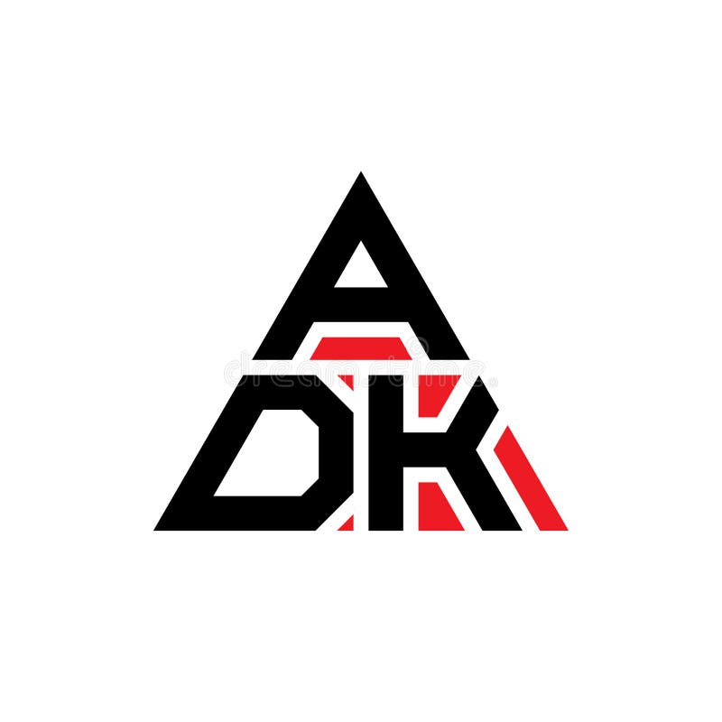 ADK Triangle Letter Logo Design with Triangle Shape. ADK Triangle Logo ...