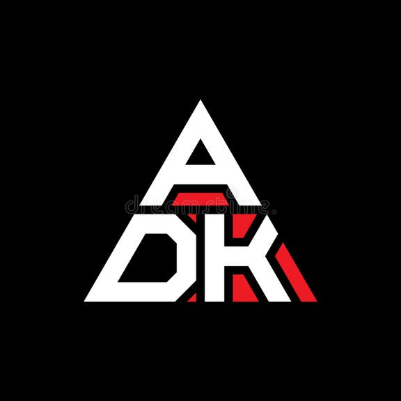 ADK Triangle Letter Logo Design with Triangle Shape. ADK Triangle Logo ...