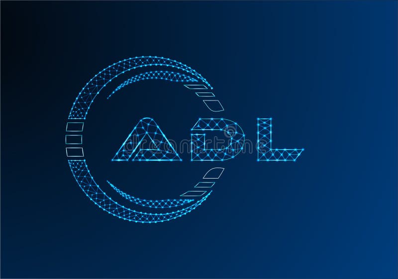 ADL Low Poly Letter Logo Vector Design. Stock Illustration ...