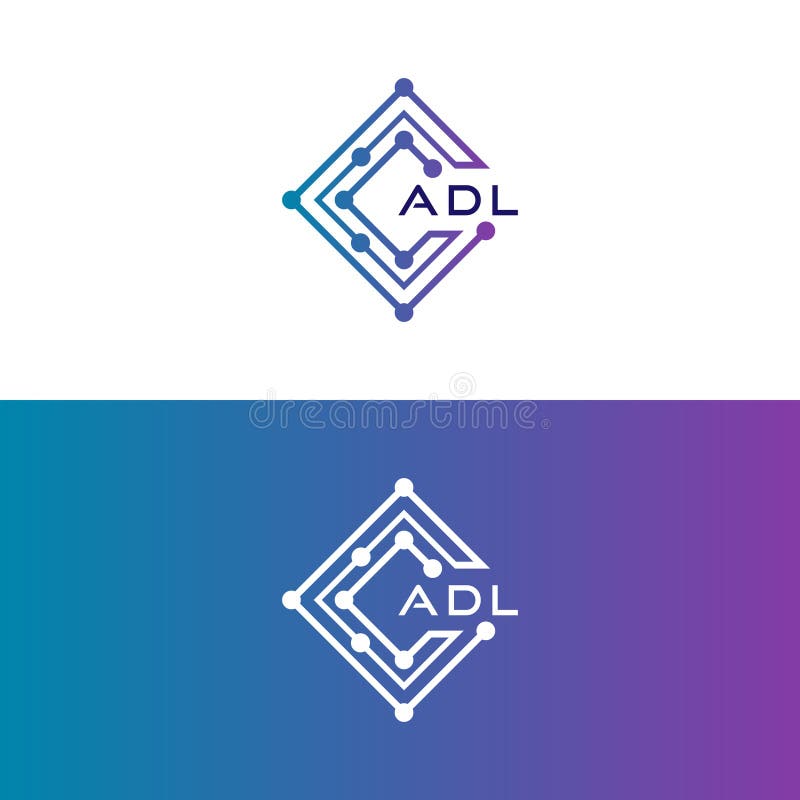 Adl Tech Initial Logo Design Icon for Technology, Digital, Tech ...