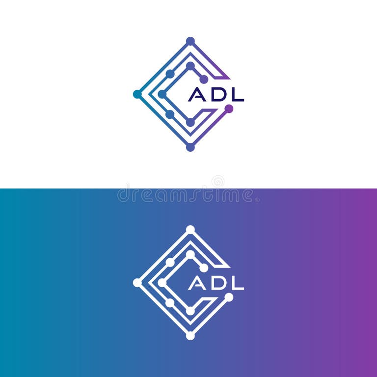 Adl Tech Initial Logo Design Icon for Technology, Digital, Tech ...