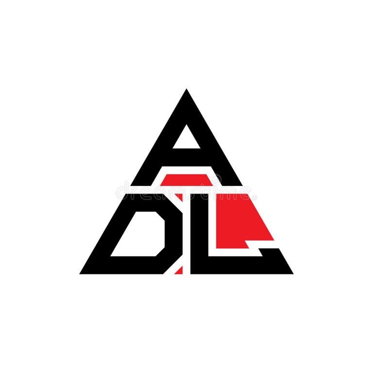 ADL Triangle Letter Logo Design with Triangle Shape. ADL Triangle Logo ...