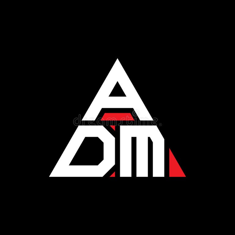 ADM Triangle Letter Logo Design with Triangle Shape. ADM Triangle Logo ...