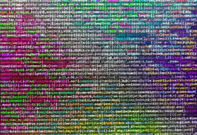 Programming Preventing Hacks in Internet Security. Stock Photo - Image ...