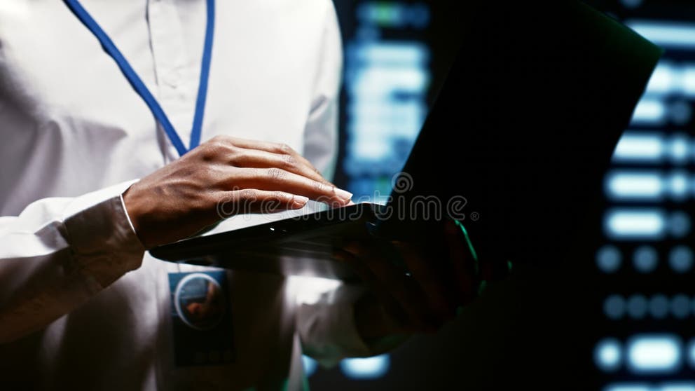 Admin Checking Supercomputers Stock Image - Image of electronics ...