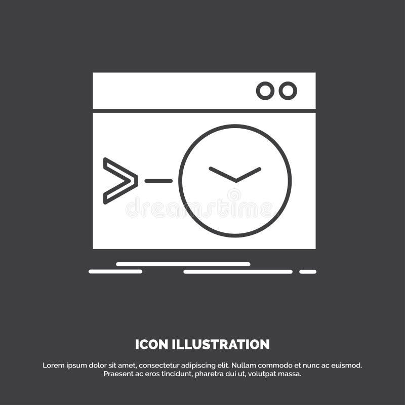 Admin, Command, Root, Software, Terminal Icon. Glyph Vector Symbol for ...