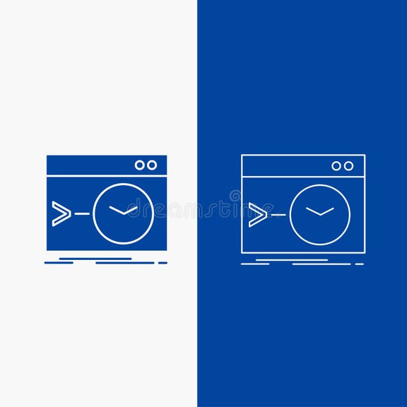 Admin, Command, Root, Software, Terminal Line and Glyph Web Button in ...