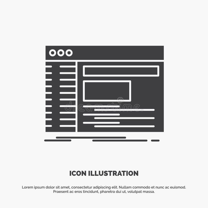 Admin, Console, Panel, Root, Software Icon. Glyph Vector Gray Symbol ...