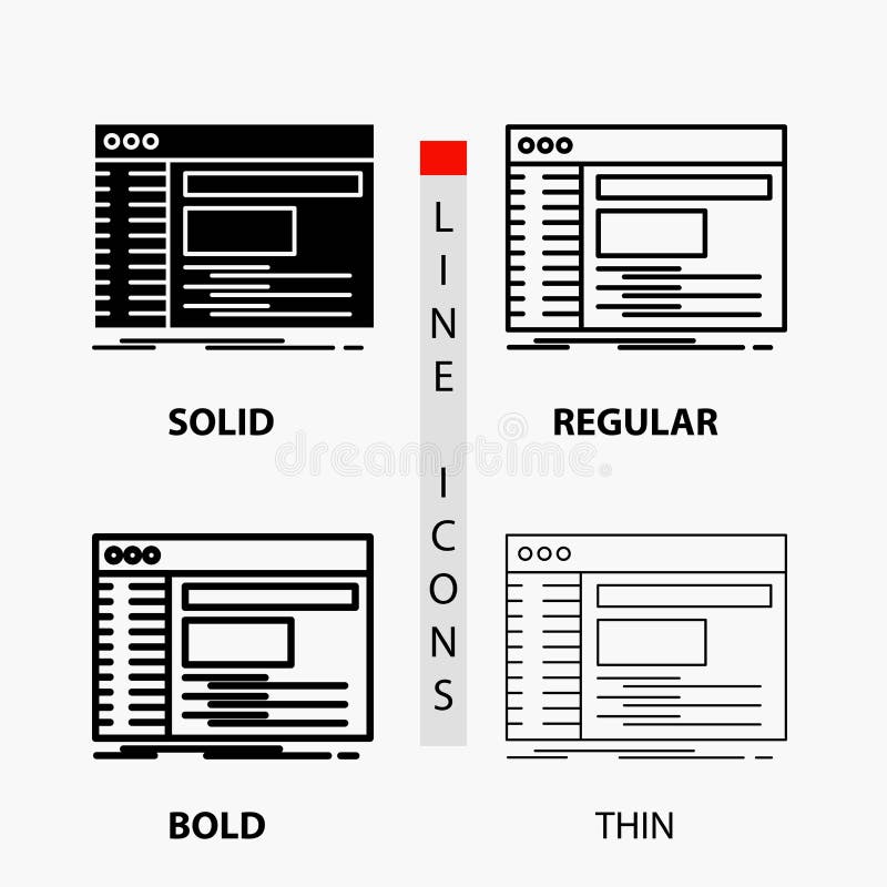 Admin, Console, Panel, Root, Software Icon in Thin, Regular, Bold Line ...