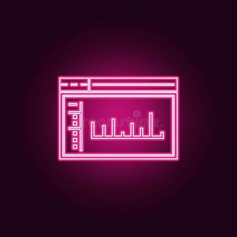 Admin Control Panel Icon. Elements of Web Development in Neon Style ...