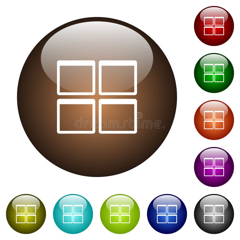 Admin Dashboard Panels Color Glass Buttons Stock Vector - Illustration ...