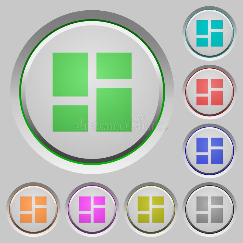 Admin Dashboard Panels Push Buttons Stock Vector - Illustration of ...