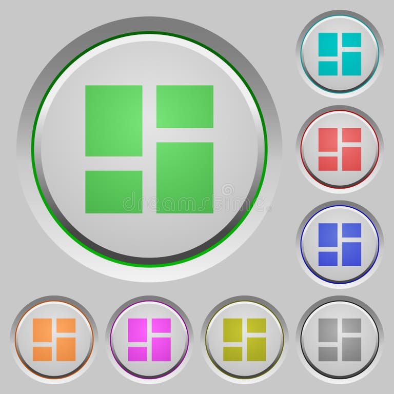 Admin Dashboard Panels Push Buttons Stock Vector - Illustration of ...