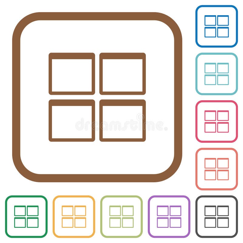 Admin Dashboard Panels Simple Icons Stock Vector - Illustration of ...