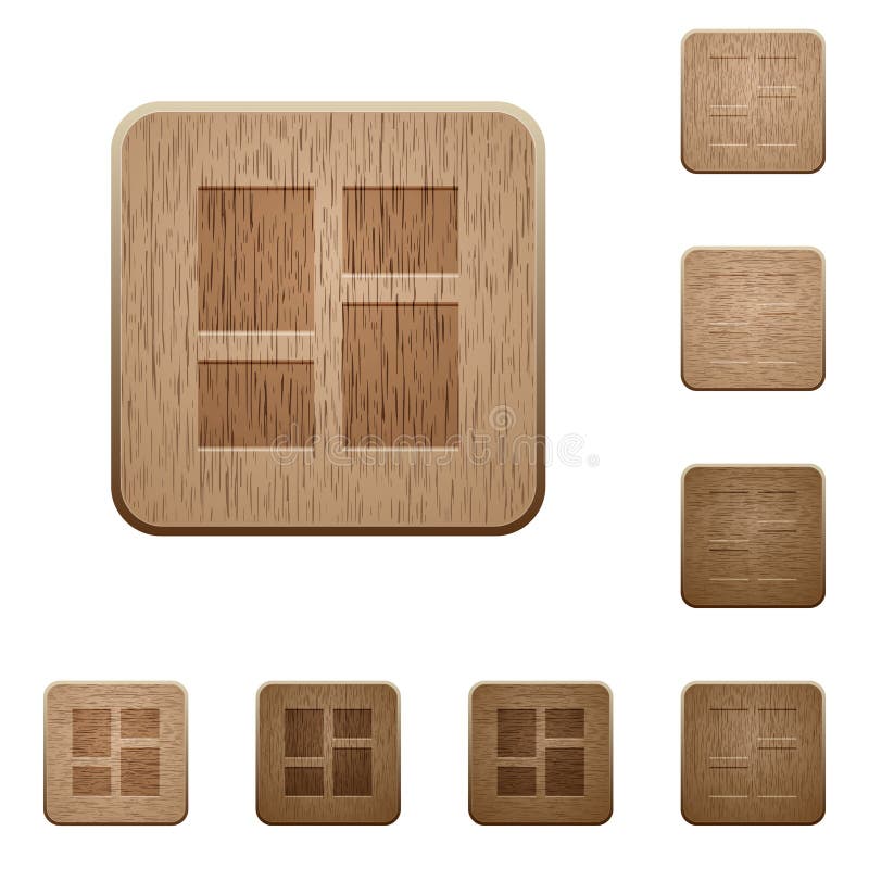 Admin Dashboard Panels Wooden Buttons Stock Vector - Illustration of ...